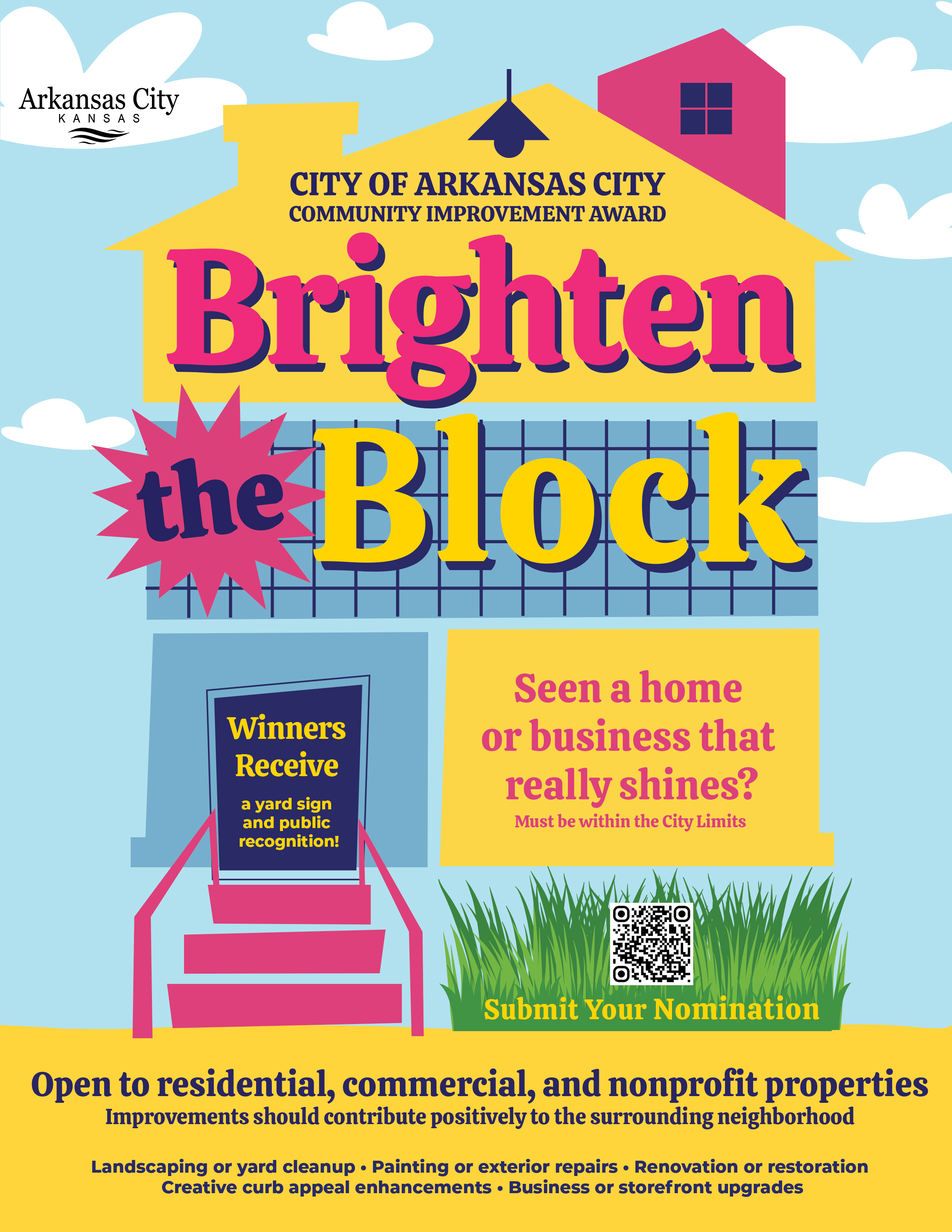 Brighten the Block community improvement award launched by City | Arkansas City Kansas